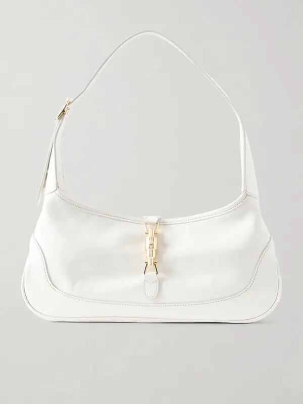 Gucci Jackie 1961 Textured-leather Shoulder Bag - White