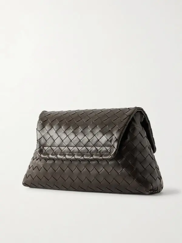 Bottega Veneta Giorno Intrecciato Leather Shoulder Bag