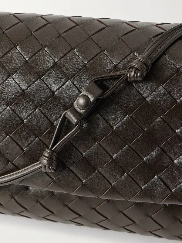 Bottega Veneta Giorno Intrecciato Leather Shoulder Bag
