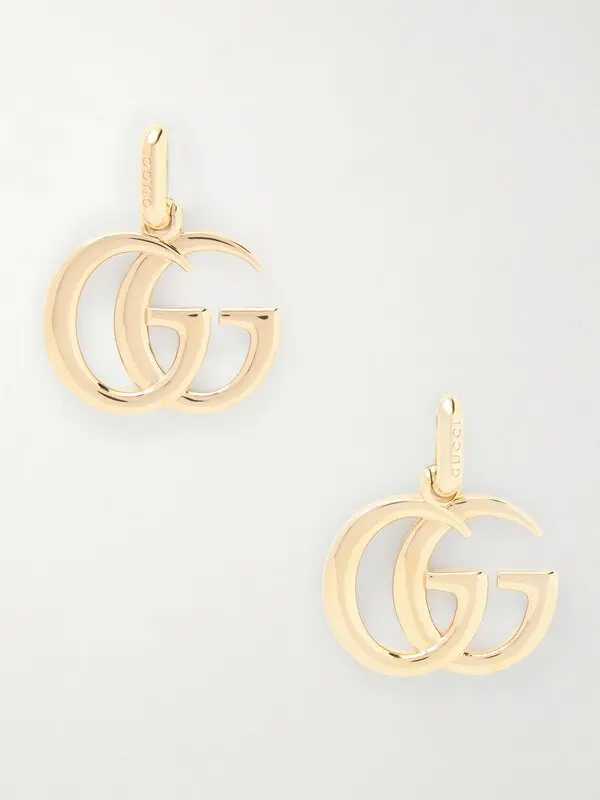 Gucci Gg Marmont Oversized -tone Earrings - Gold