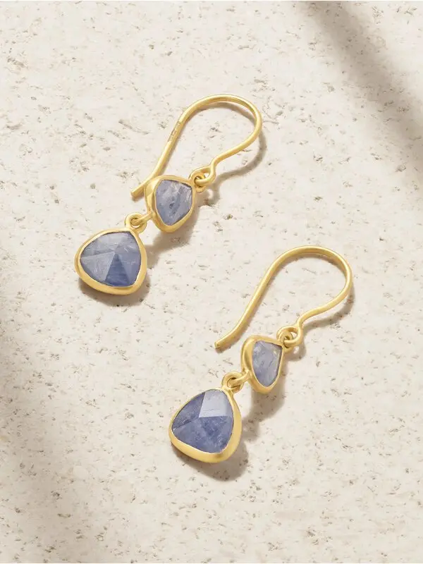 PIPPA SMALL 18-karat Gold Sapphire Dangle Earrings - Blue