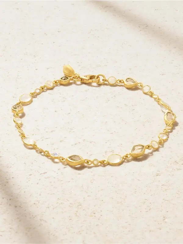 PIPPA SMALL 18-karat Gold -stone Anklet - Multi