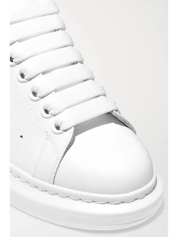 Alexander McQueen Leather Exaggerated-sole Sneakers