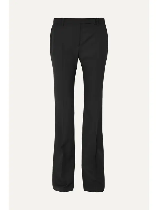 Alexander McQueen Grain De Poudre Wool Flared Pants