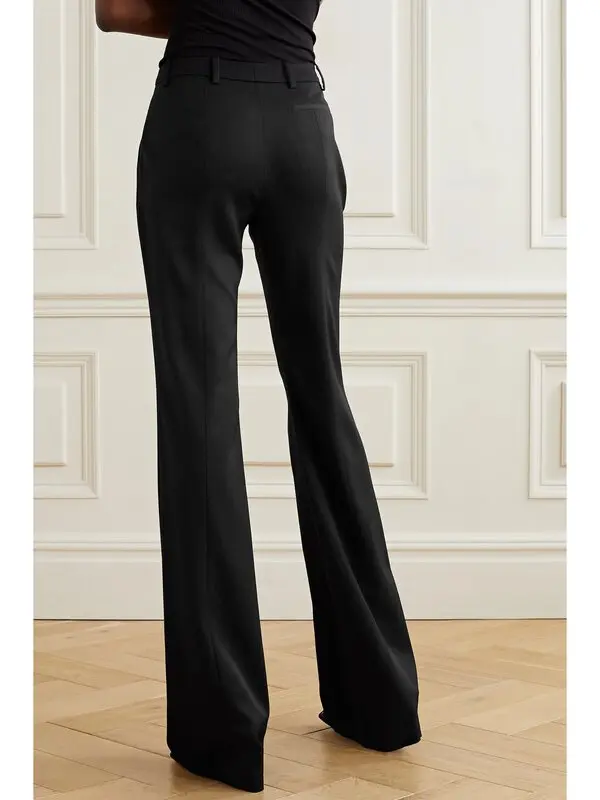 Alexander McQueen Grain De Poudre Wool Flared Pants