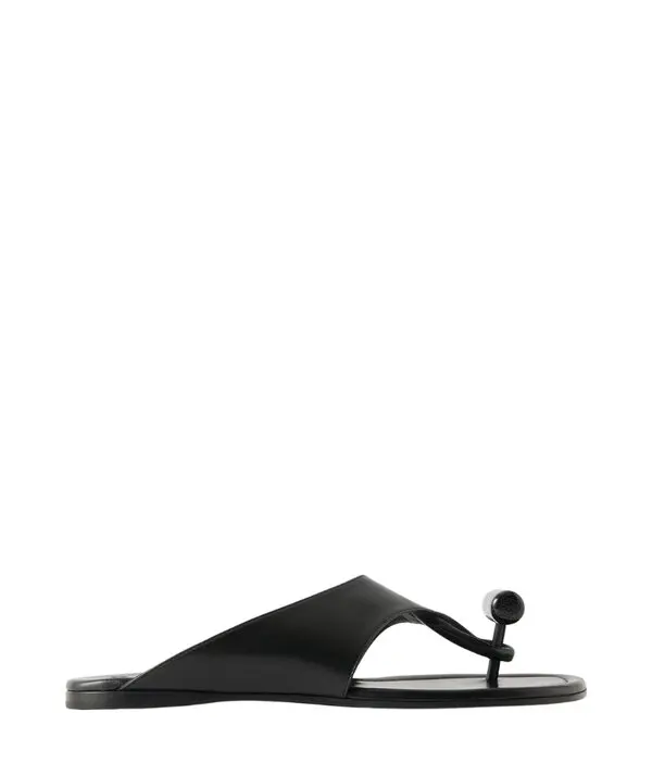 Loewe Toggle Leather Slides - Black