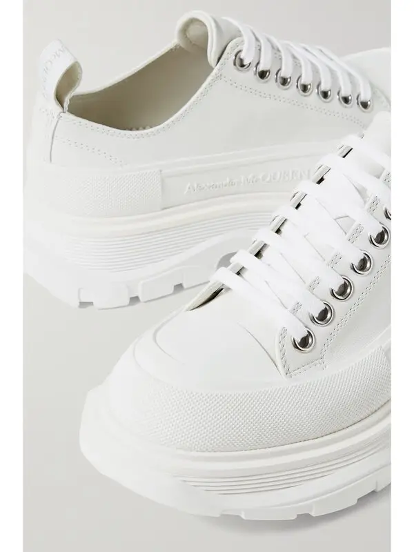 Alexander McQueen Leather Exaggerated-sole Sneakers