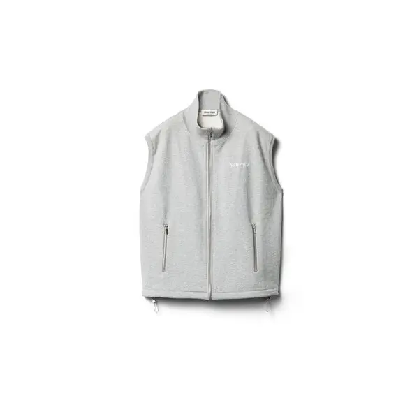 Miu Miu Cotton Fleece Vest - Grey
