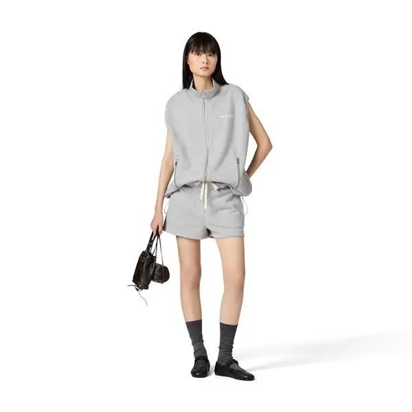 Miu Miu Cotton Fleece Vest - Grey