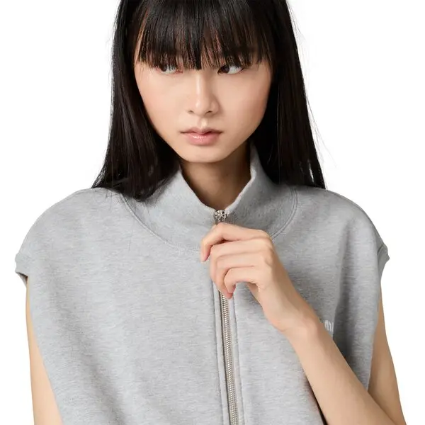 Miu Miu Cotton Fleece Vest - Grey