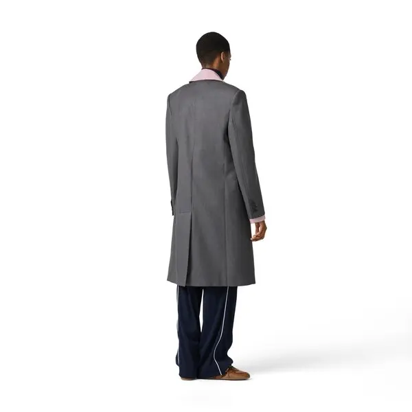 Miu Miu Single-breasted Gabardine Coat