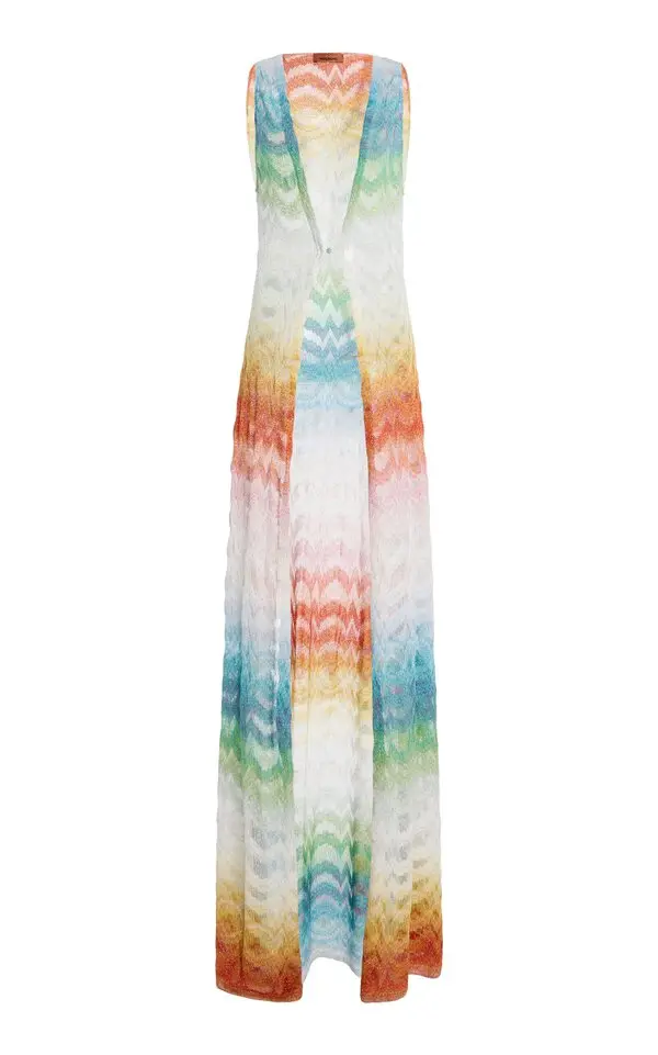 Missoni Metallic-knit Maxi Cover-up Dress - Multi