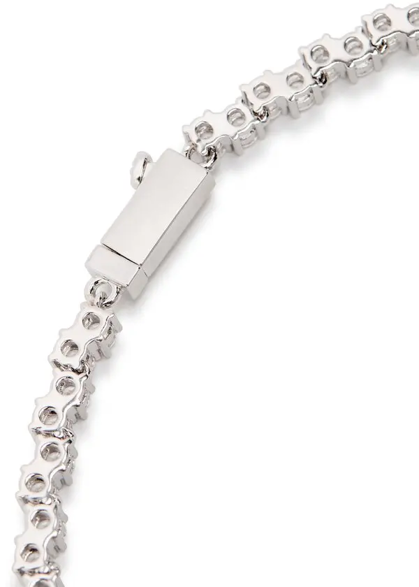 CERNUCCI Mixed Square Stone Tennis Chain Necklace