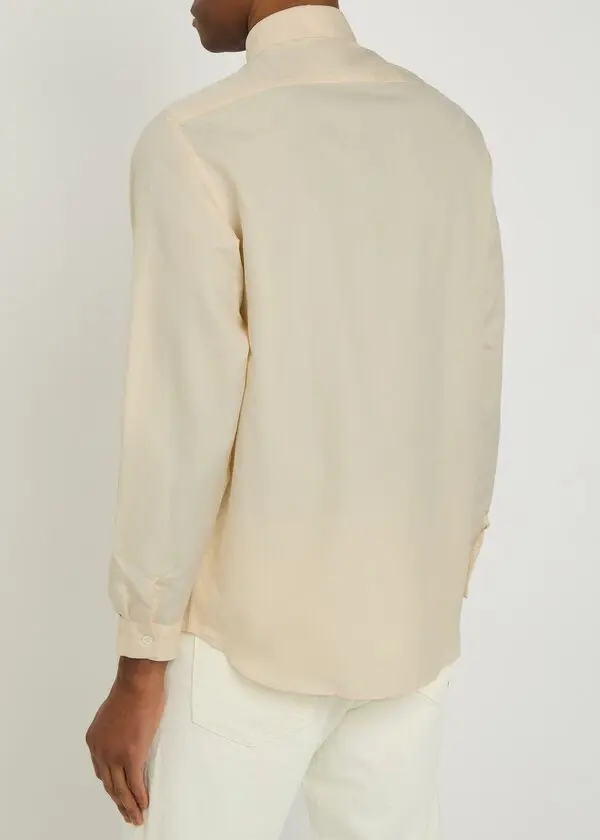 LARDINI Cotton And Silk-blend Shirt
