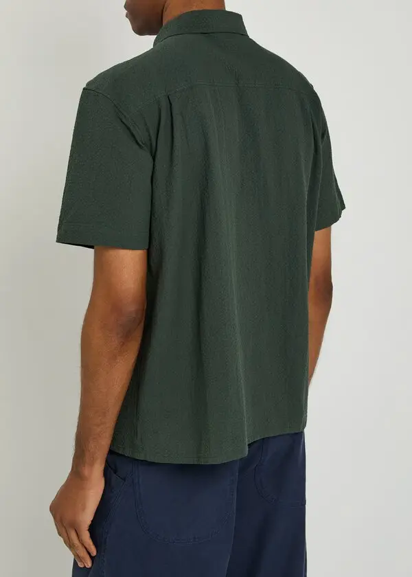 You Must Create Malick Textured Stretch-cotton Shirt