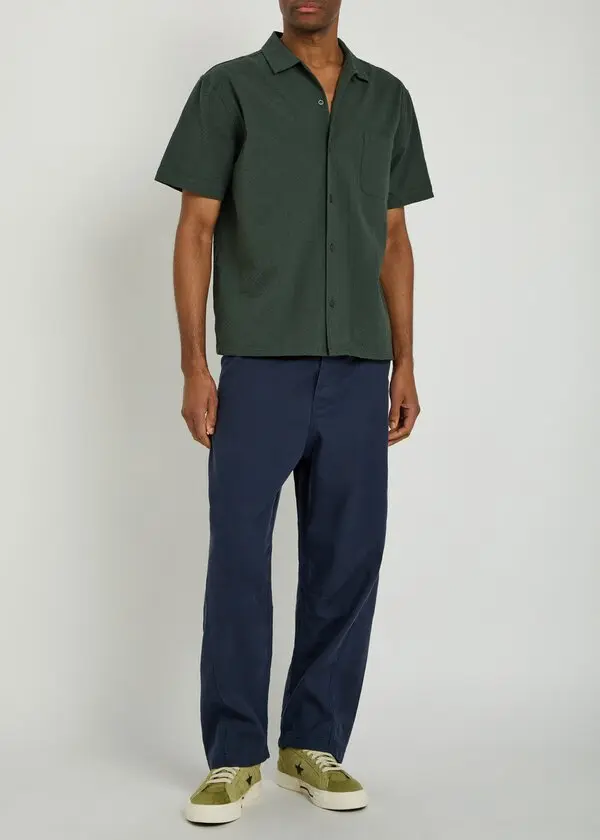 You Must Create Malick Textured Stretch-cotton Shirt