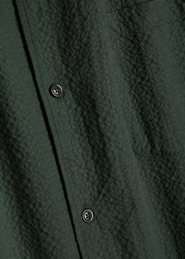 You Must Create Malick Textured Stretch-cotton Shirt