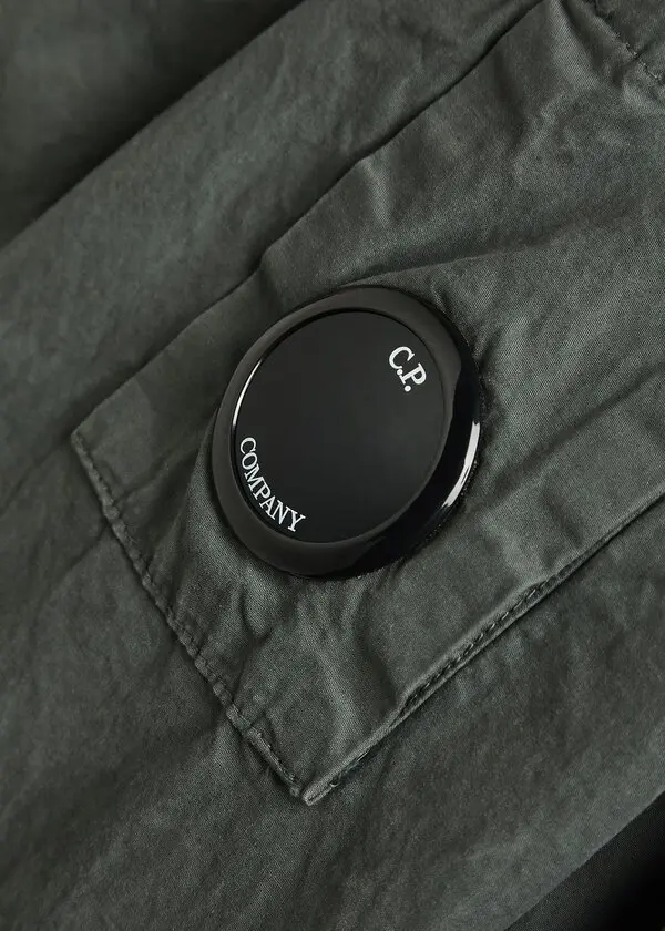 C.P. COMPANY Hooded Brushed Cotton-poplin Jacket - Dark Grey