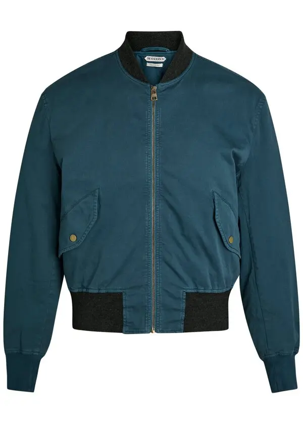 JW Anderson Cotton Bomber Jacket - Navy