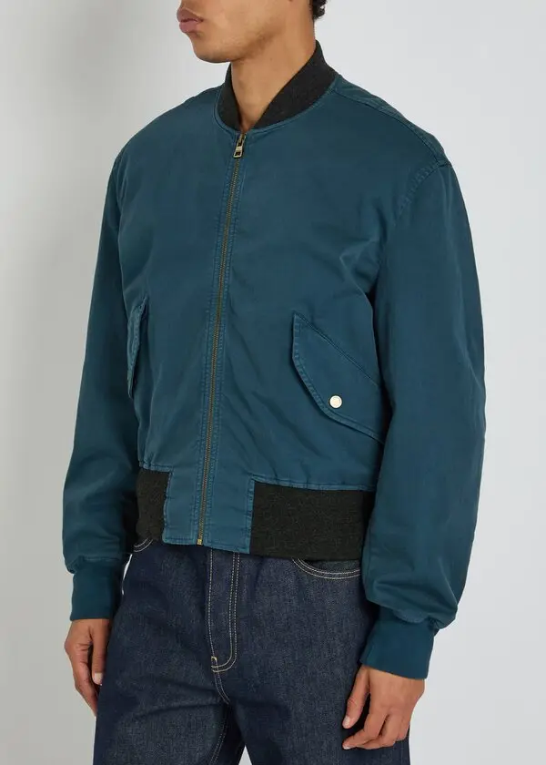 JW Anderson Cotton Bomber Jacket - Navy