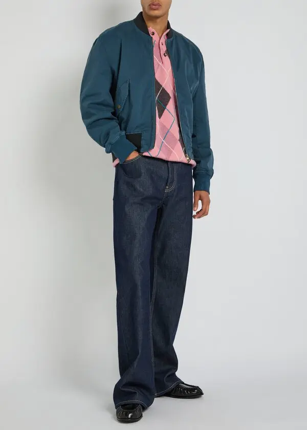 JW Anderson Cotton Bomber Jacket - Navy