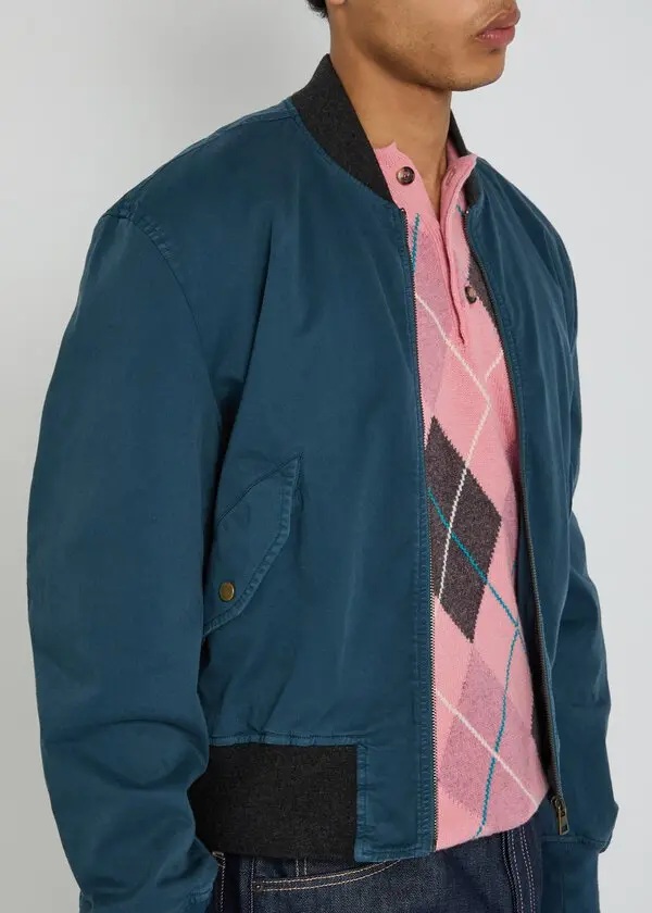 JW Anderson Cotton Bomber Jacket - Navy