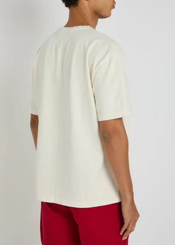 Rhude Virgin Islands Script Printed Cotton T-shirt - White