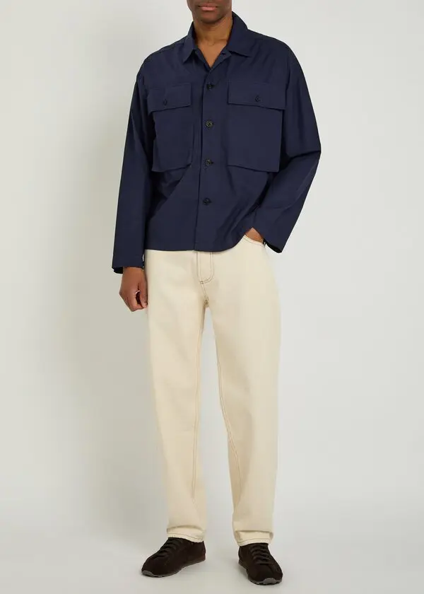 You Must Create Chest Patch Pocket Cotton Shirt