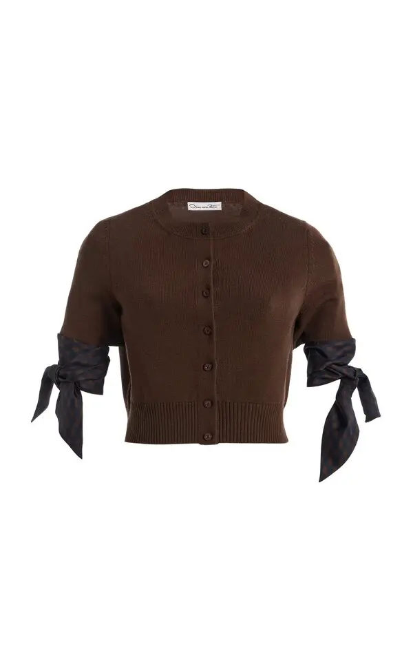 Oscar De La Renta Tie-detailed Wool Cardigan