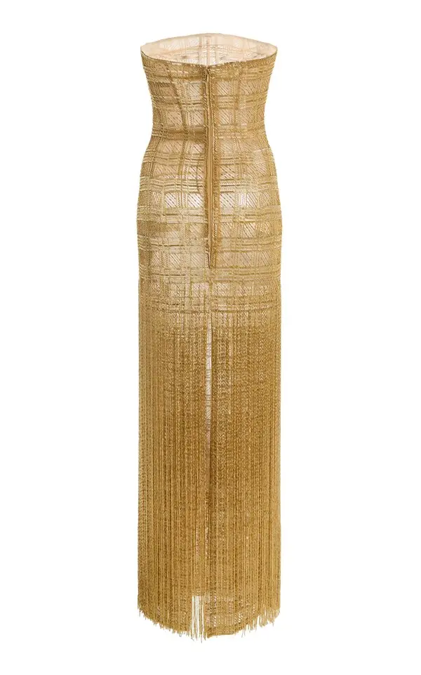 Oscar De La Renta Beaded Gown