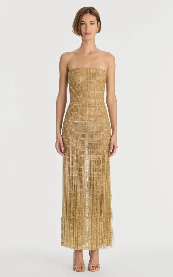 Oscar De La Renta Beaded Gown