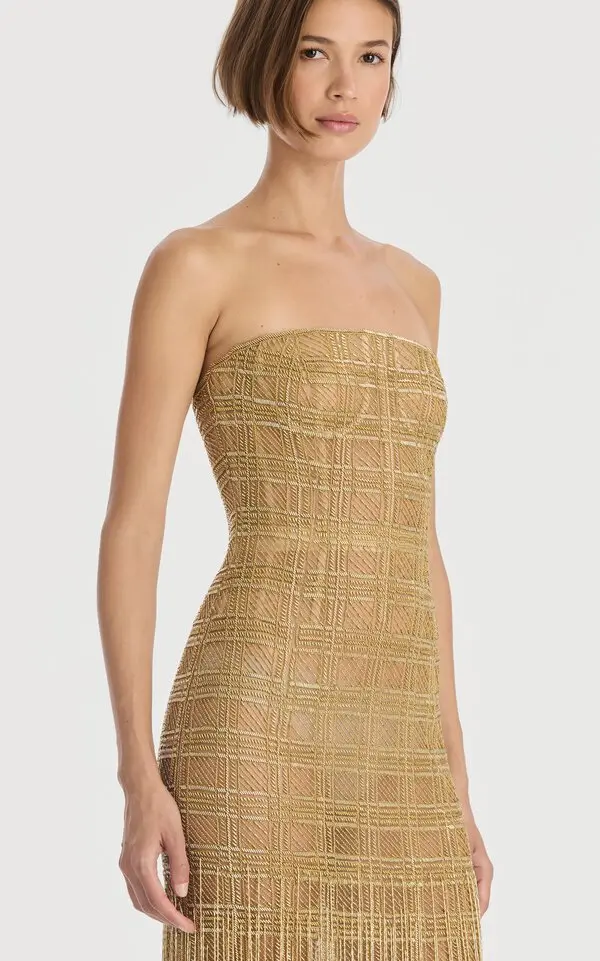 Oscar De La Renta Beaded Gown