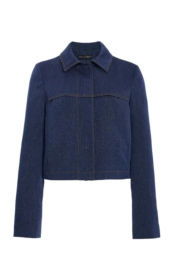 Oscar De La Renta Tailored Wool-drill Jacket