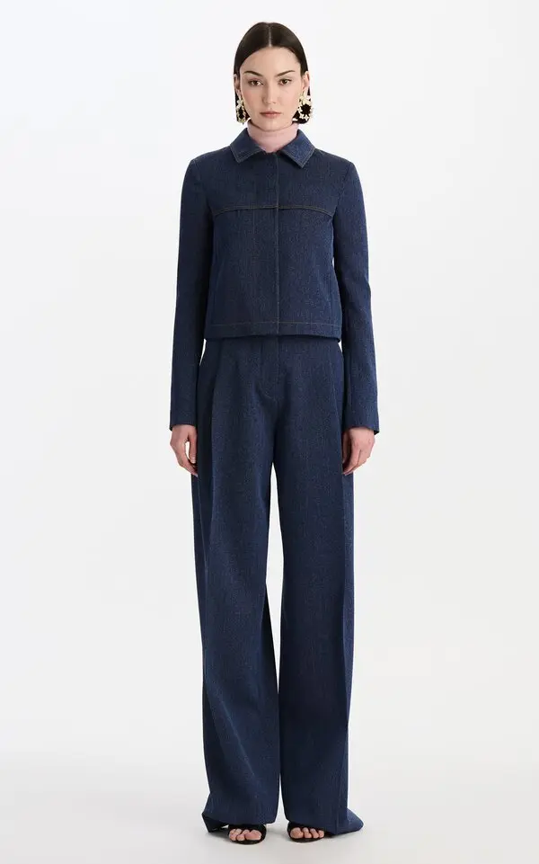 Oscar De La Renta Tailored Wool-drill Jacket