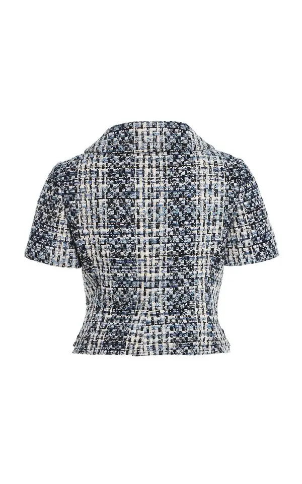 Oscar De La Renta Slubby Tweed Jacket