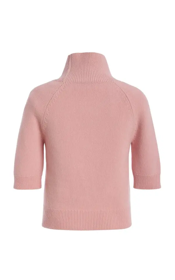 Oscar De La Renta Wool Half-sleeve Sweater