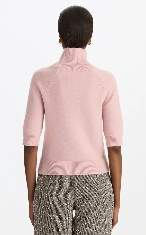 Oscar De La Renta Wool Half-sleeve Sweater