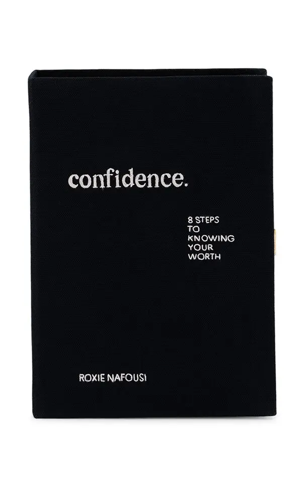 OLYMPIA LE-TAN Confidence Knowing Your Worth Clutch - Black