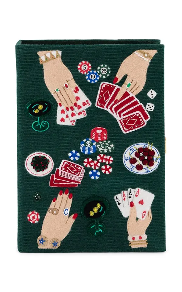 OLYMPIA LE-TAN The Queen Of Cards Clutch - Green