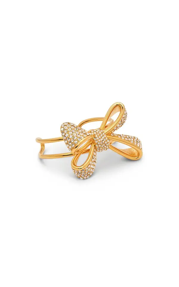 Oscar De La Renta Pave Bow Ring - Clear