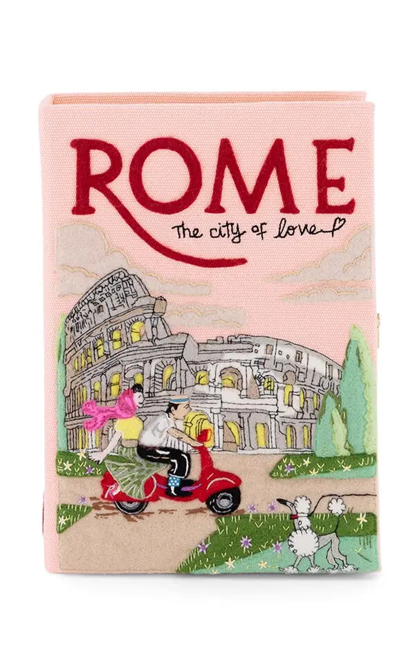 OLYMPIA LE-TAN Rome, The City Of Love Clutch - Pink
