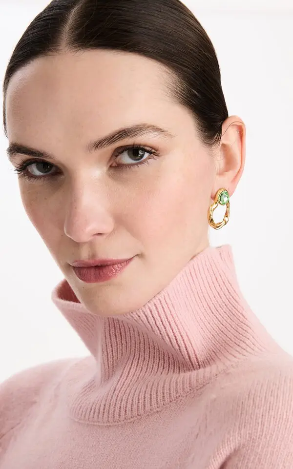 Oscar De La Renta Small Loop Stud Earrings
