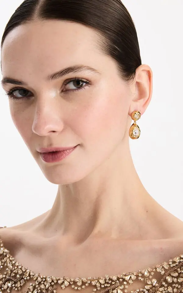 Oscar De La Renta Stone Scramble Drop Earrings
