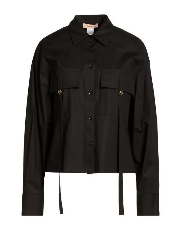 TWINSET Shirt In Cotton And Elastane - Black