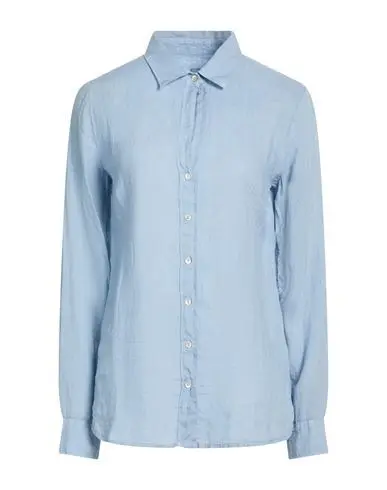 120% Lino Shirt Ivory Size Linen - Blue