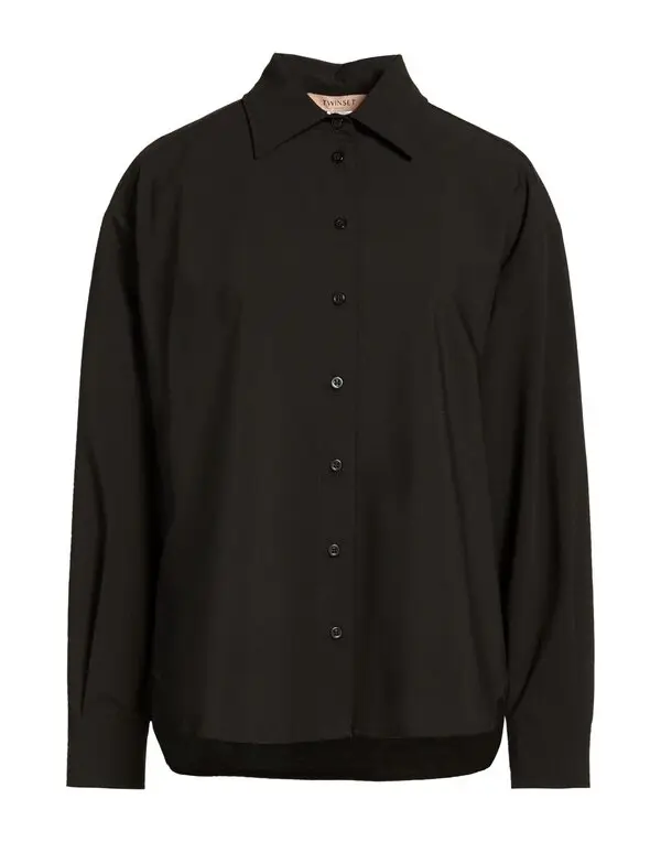 TWINSET Crepe Shirt With Designer Plaque