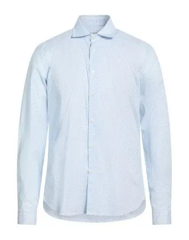 MANUEL RITZ Shirt Azure Size Cotton, Elastane