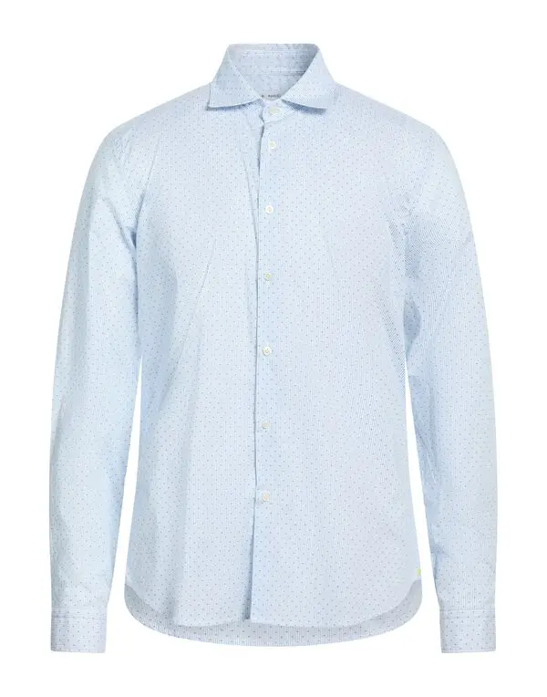 MANUEL RITZ Shirt Azure Size Cotton, Elastane