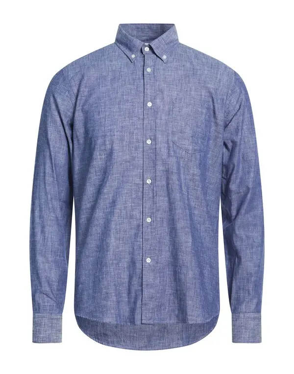 MANUEL RITZ Shirt Size Cotton, Linen - Navy