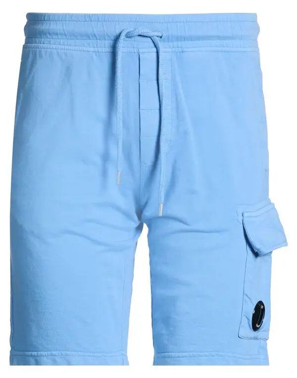 C.P. COMPANY Cotton Terry Cargo Shorts - Azure